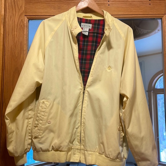 Izod | Jackets & Coats | Vintage Izod Baby Yellow Plaid Inside Jacket ...